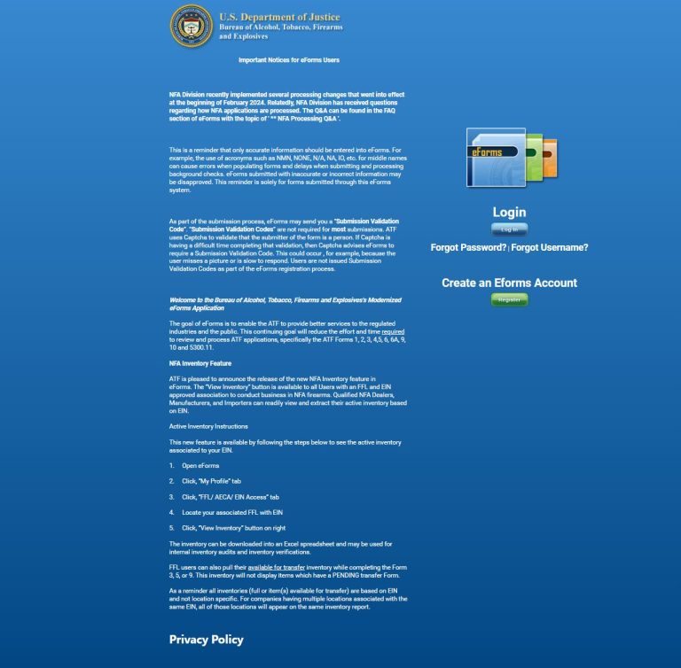 Beginner's Guide: How to Complete ATF eForms for NFA Items - Pew Pew ...